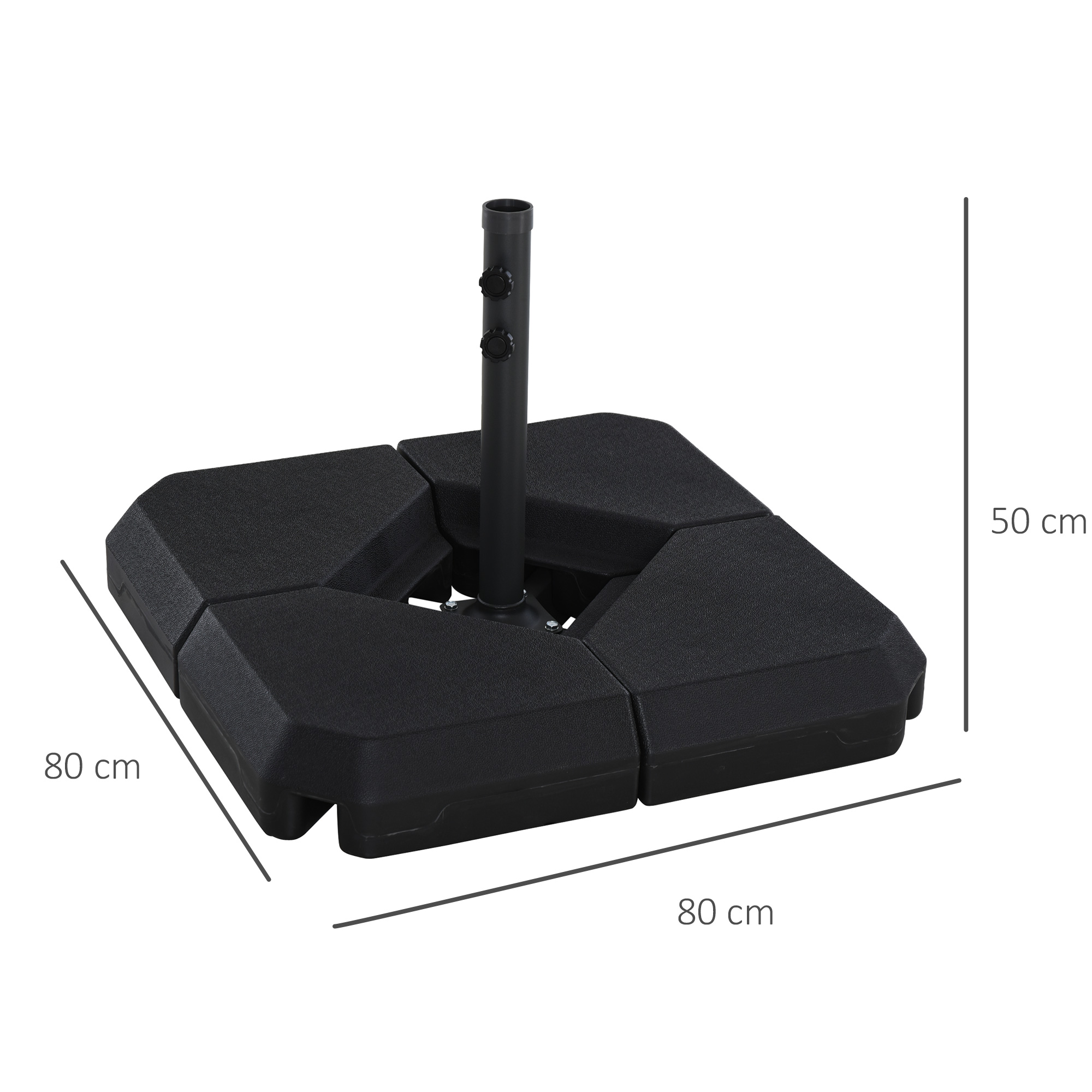 Base para Guarda-sol de 4 pesos recarregável com areia ou água ...