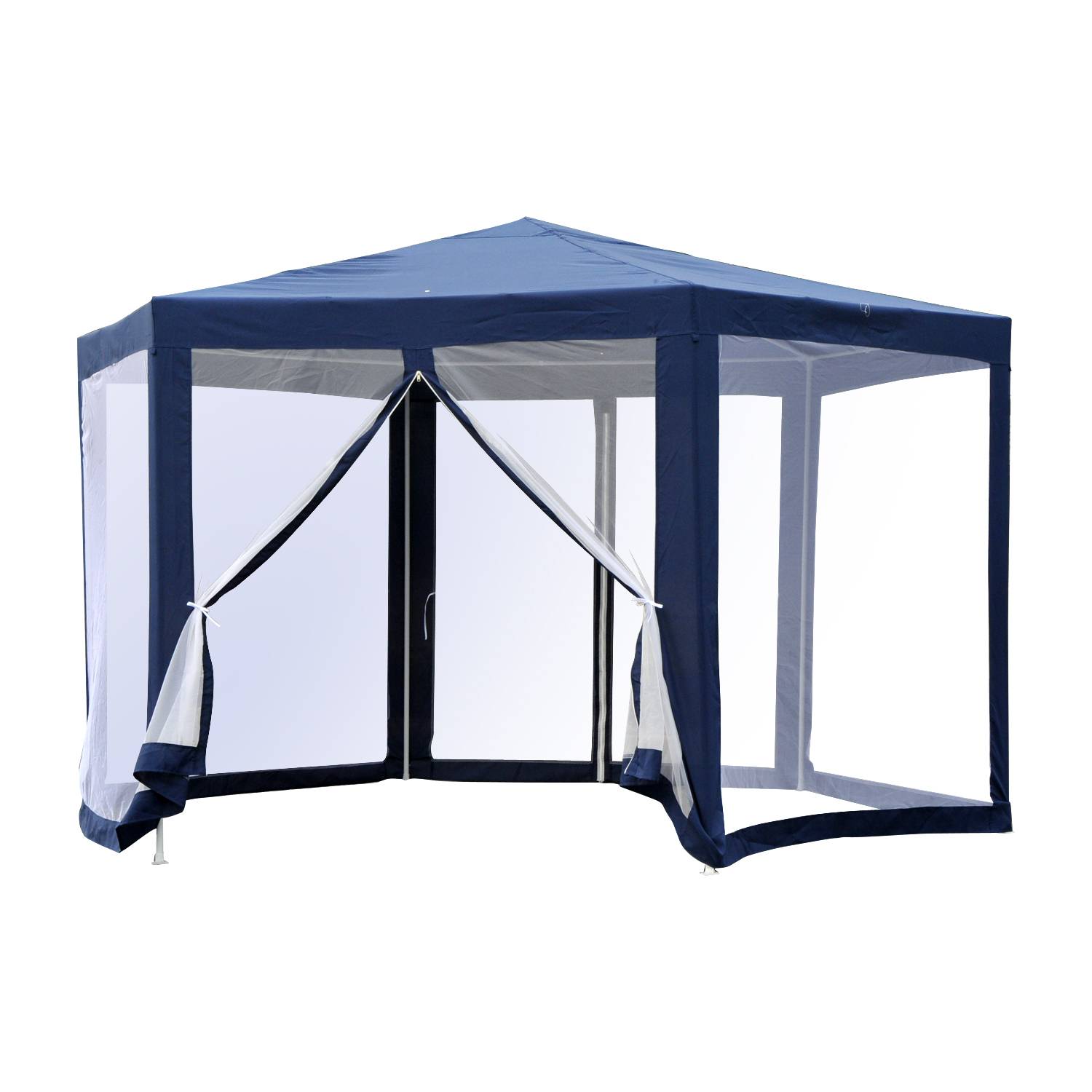 Tenda Hexagonal com Mosquiteiro para Jardim e Terraço φ3.9m Material de ...