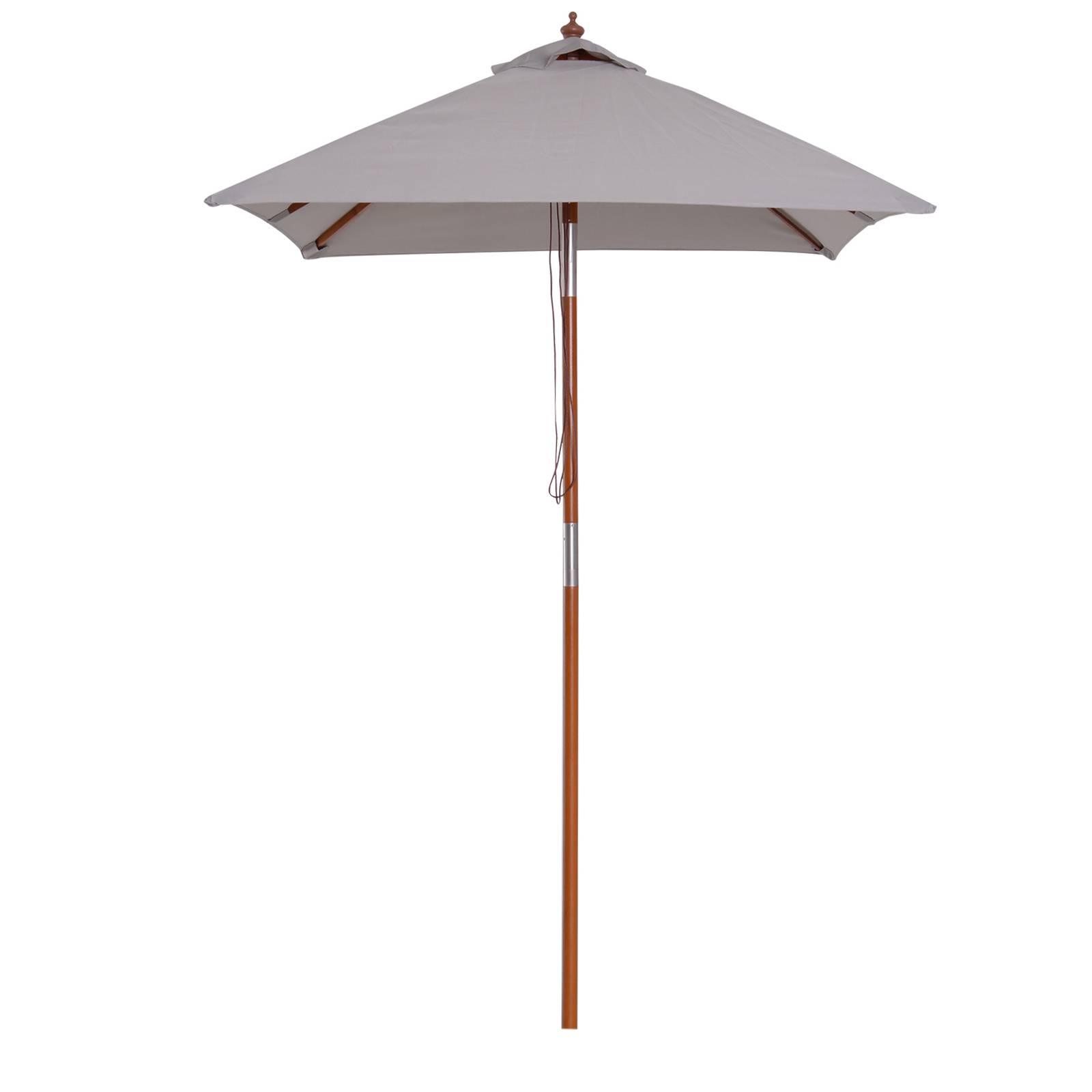 Guarda-sol 200x150cm Madeira de bambu para jardim Pátio Praia Ângulo de ...