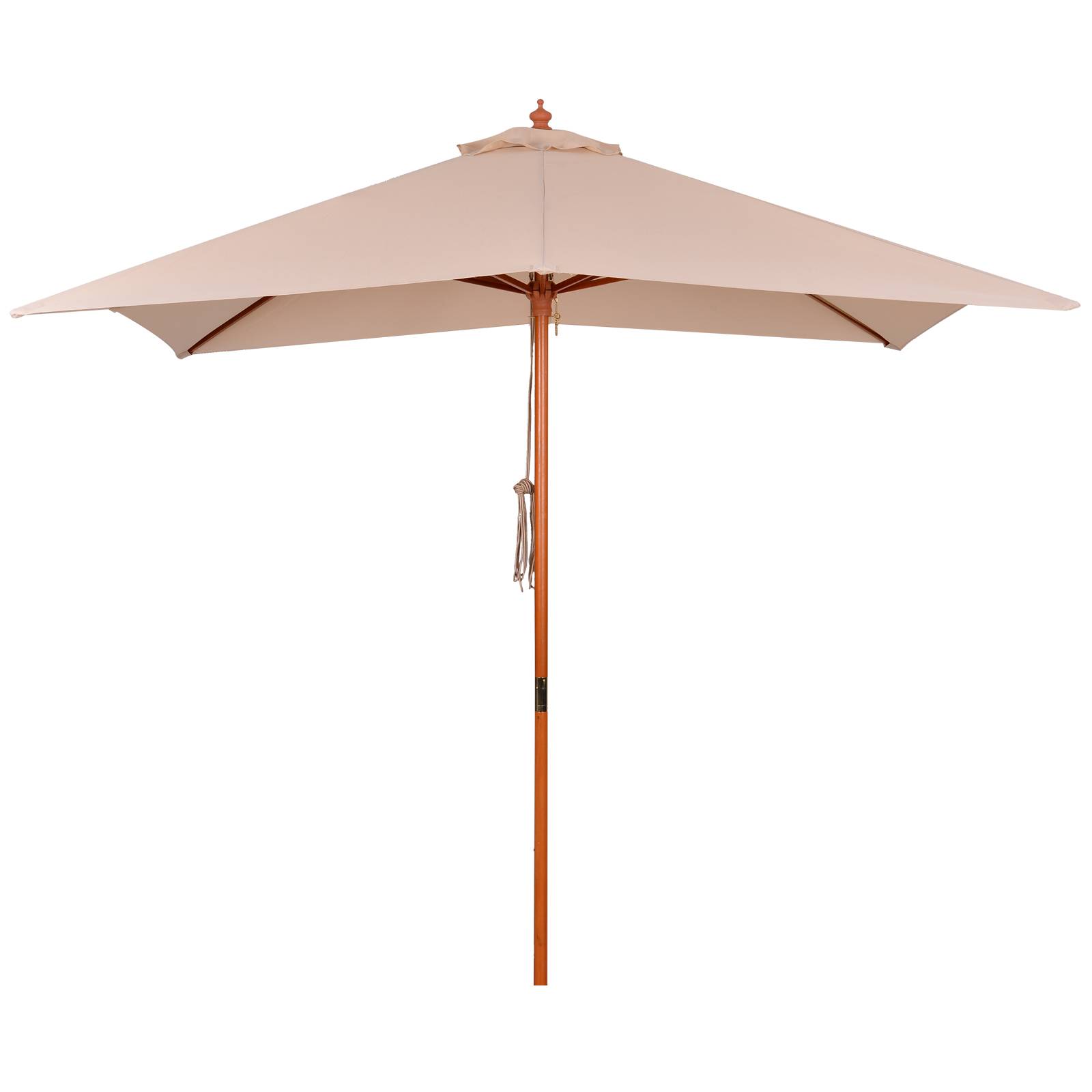 Guarda-sol de jardim de madeira Guarda-sol de pátio quadrado de 3x3m ...