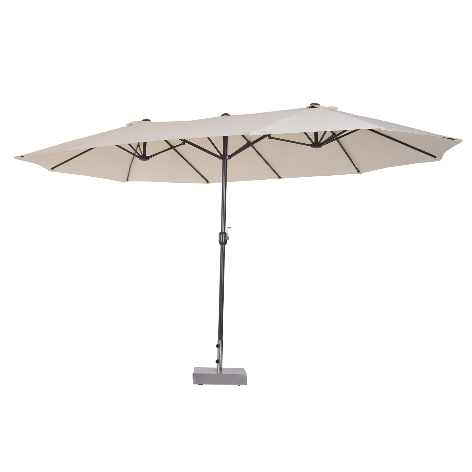 Guarda-sol duplo para jardim, Tecido de Poliéster Proteção Solar UV ...