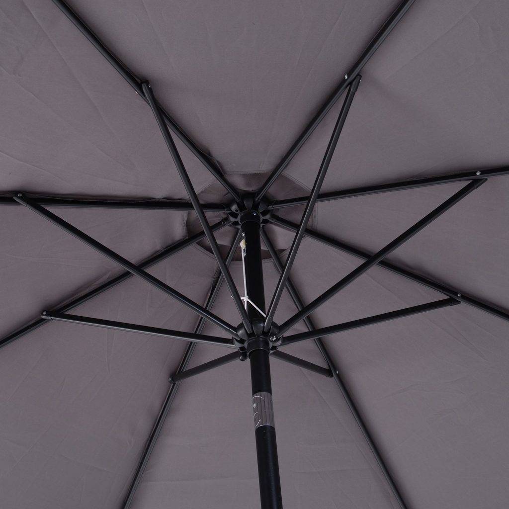 Guarda-sol grande jardim com manivela para abertura fácil e ângulo ...