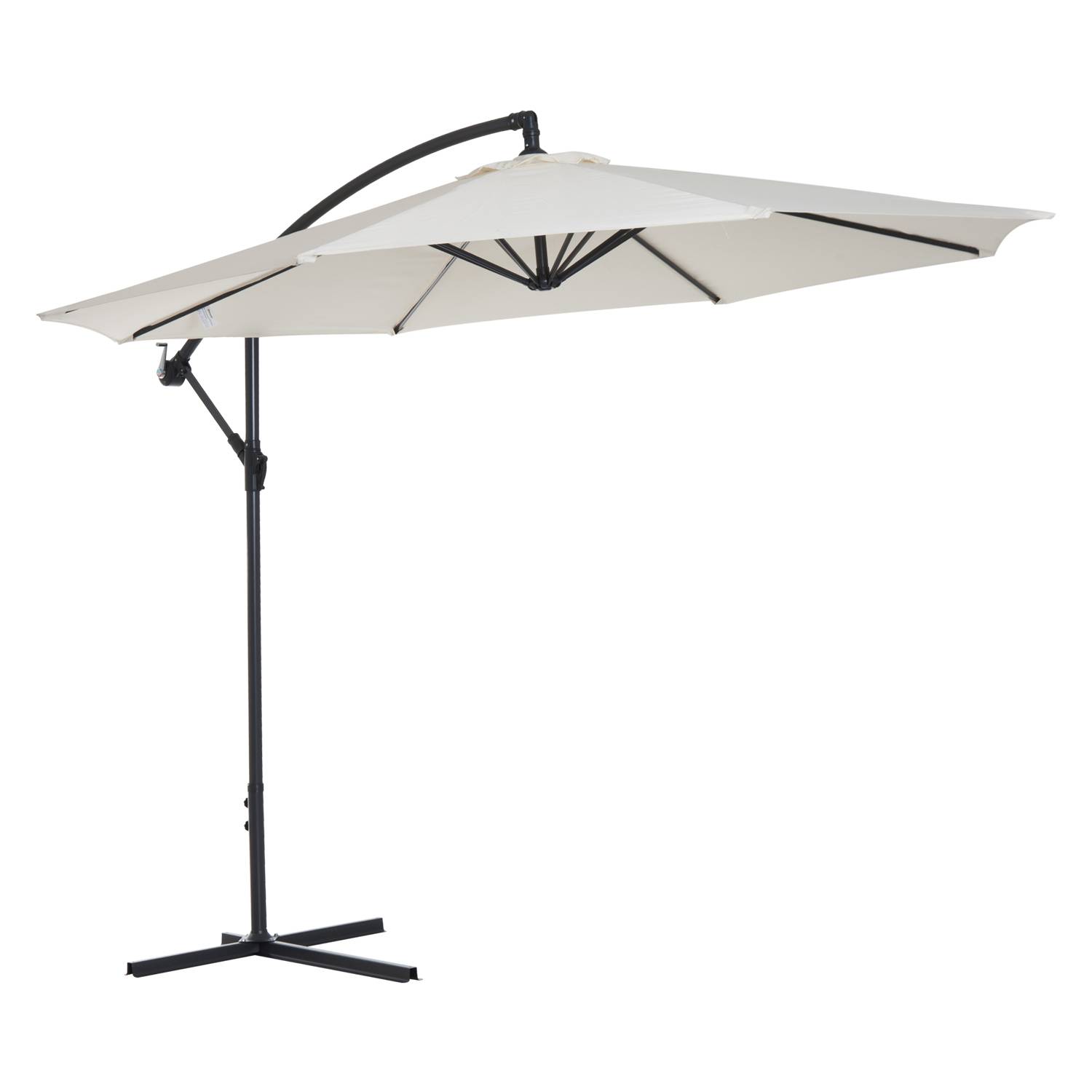 Guarda-sol grande para jardim Φ300 x 260 Al cm Creme Branco | Loja O ...