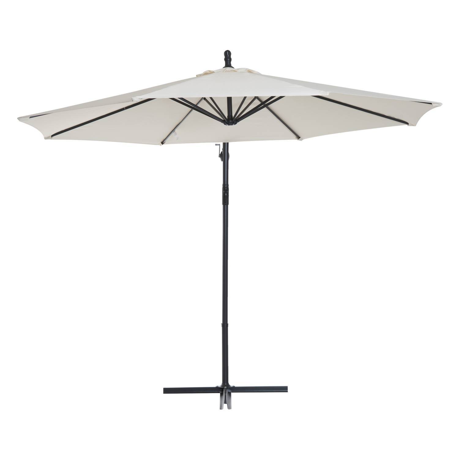 Guarda-sol grande para jardim Φ300 x 260 Al cm Creme Branco | Loja O ...