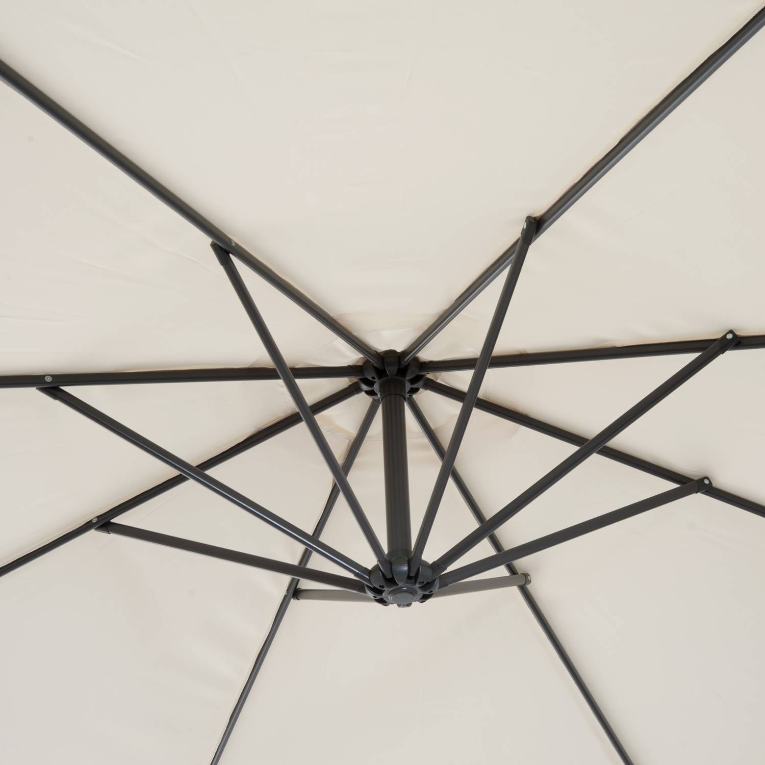 Guarda-sol grande para jardim Φ300 x 260 Al cm Creme Branco | Loja O ...