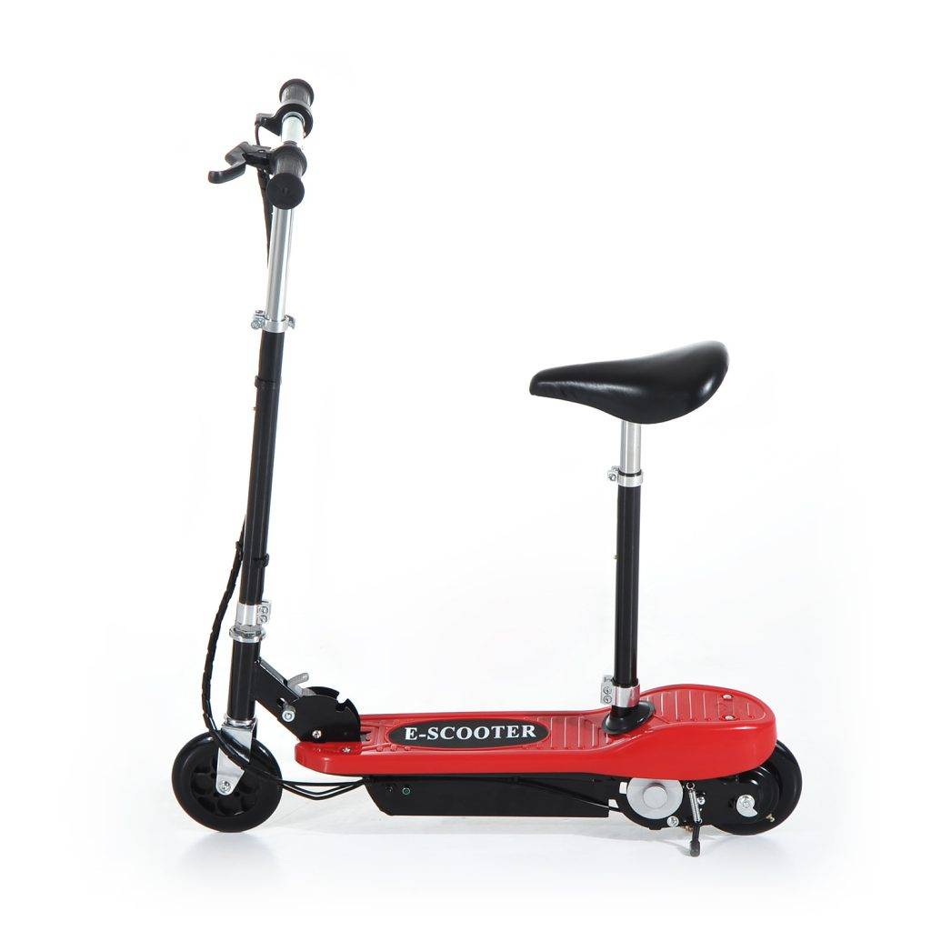 Trotinete Elétrica Dobrável E-Scooter Bateria 120 W Guiador Assento ...