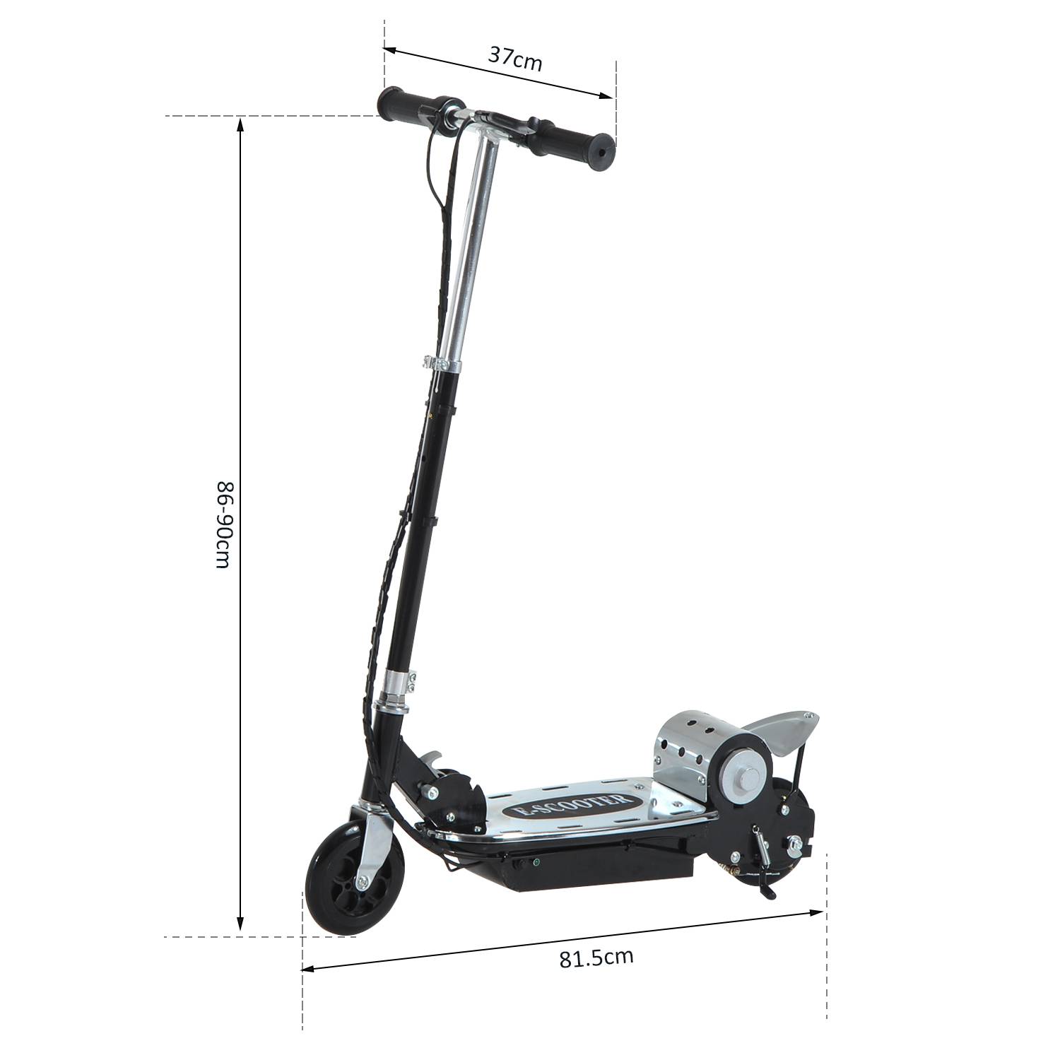 Trotinete Elétrica Dobrável E-Scooter Bateria 120 W Guiador Assento ...