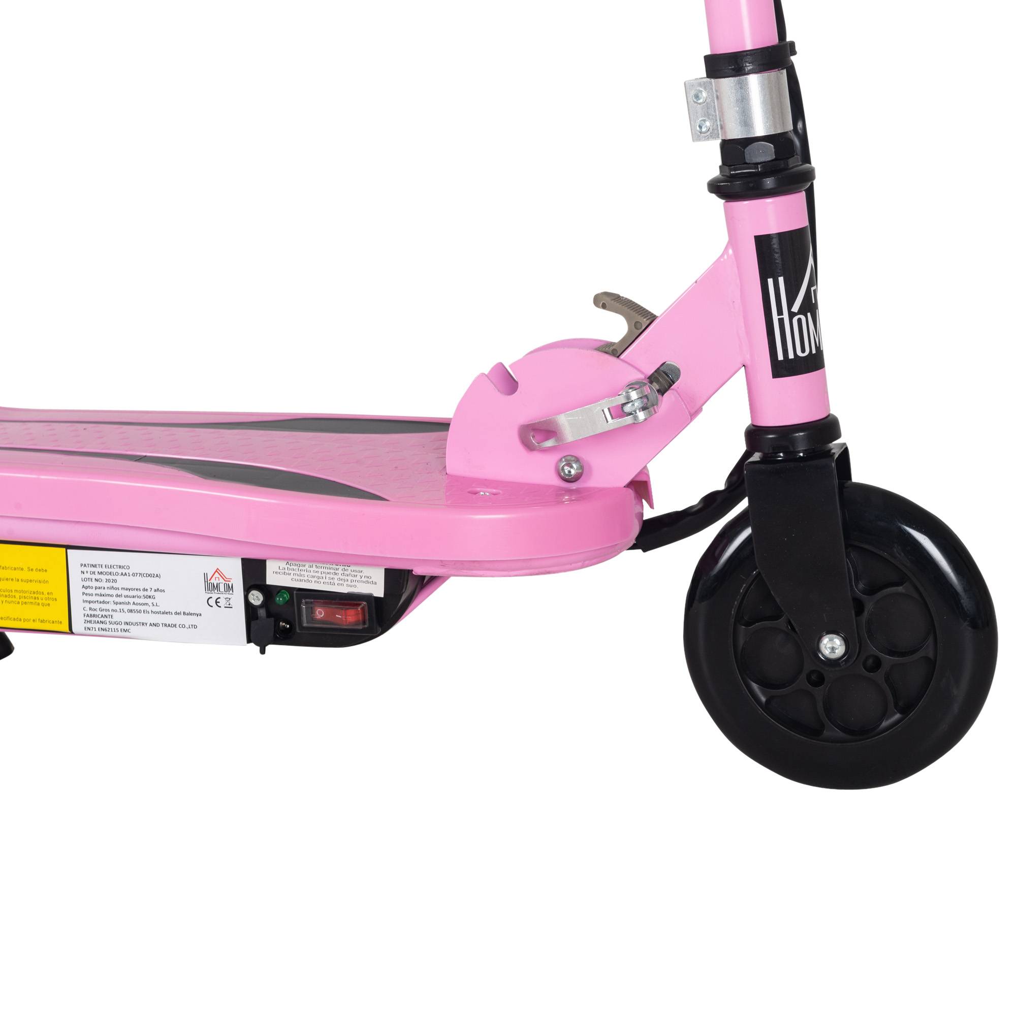 Trotinete elétrico dobrável com altura ajustável e freios 75x36x82-93 ...