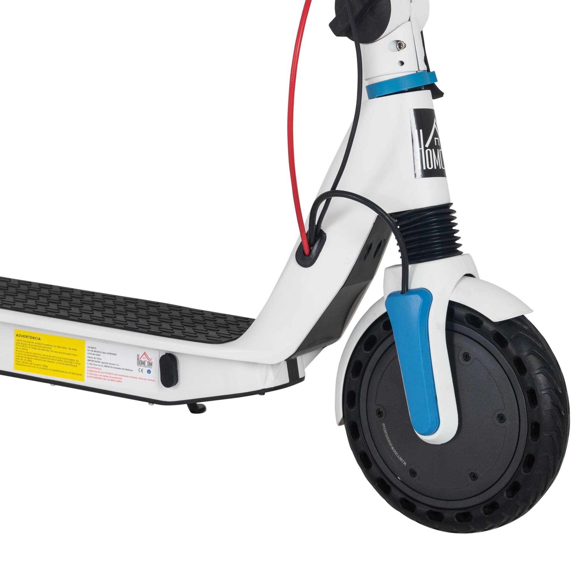 Trotinete elétrico dobrável para adultos com freio e luzes 104x44x116 ...