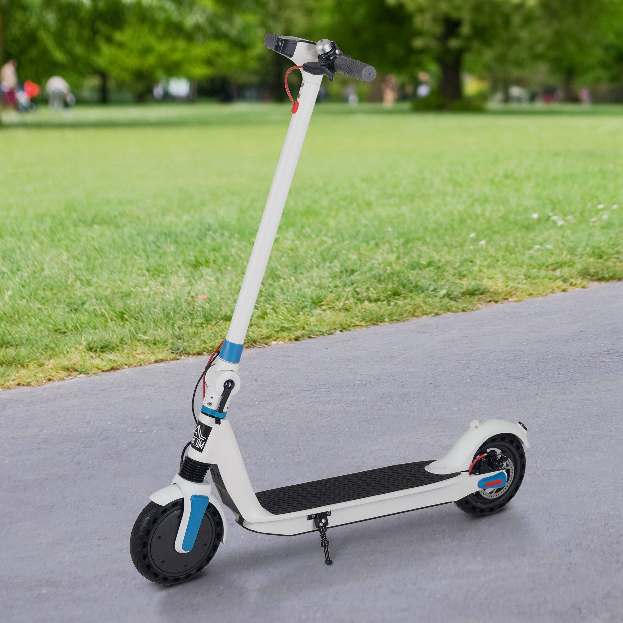 Trotinete elétrico dobrável para adultos com freio e luzes 104x44x116 ...