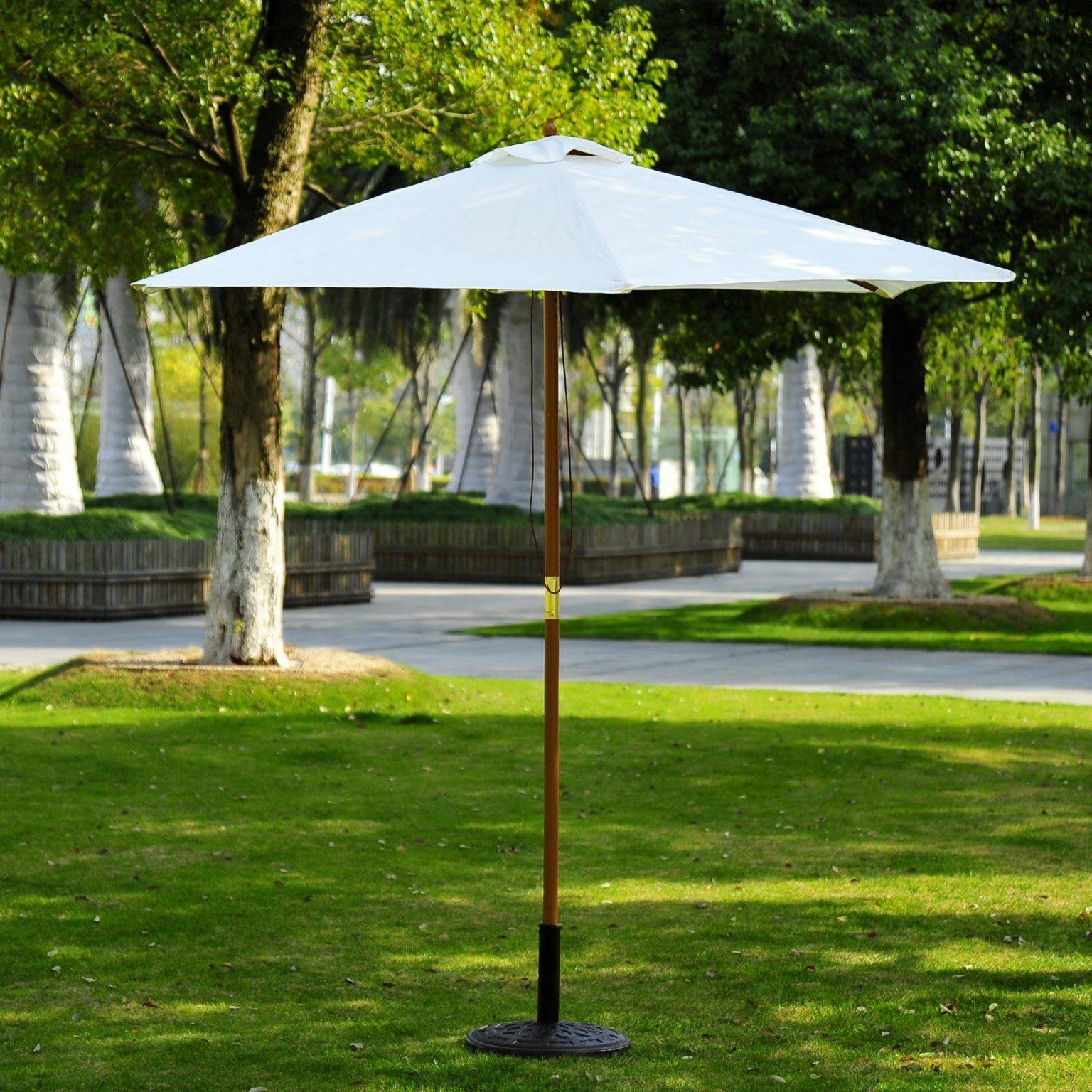 Guarda-Sol Madeira 2.50x2.25 m Jardim, Esplanada, Café, Bar