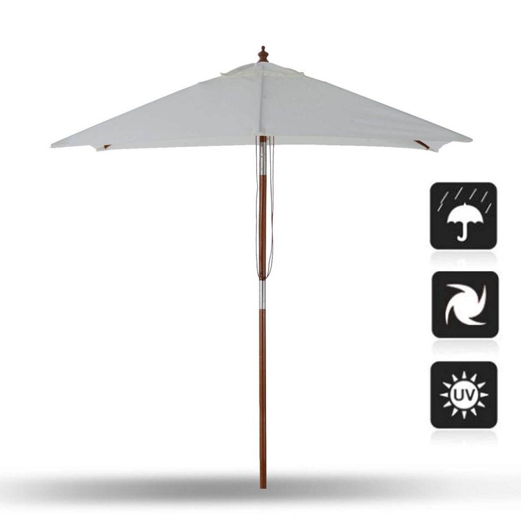 Guarda-Sol de Madeira Bambu Inclinável Esplanadas- 2x1.5mt